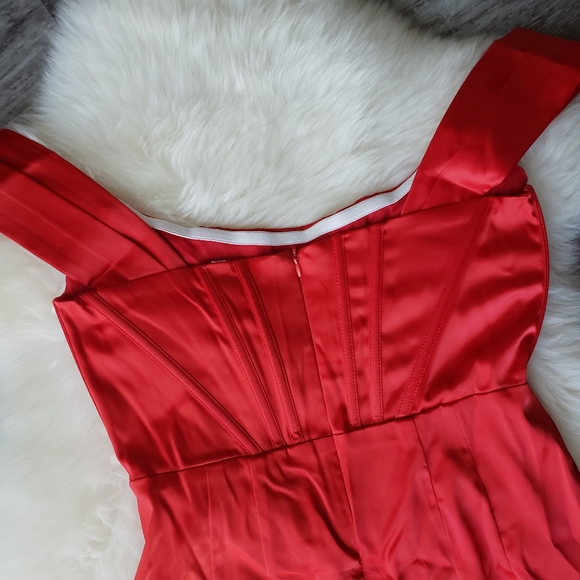 Dani•Thegirl | Dresses | Glossy Satin Draped Sleeve Off The Shoulder ...